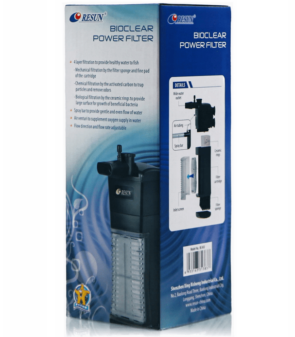 RESUN BIOCLEAR POWER FILTER BC450 – Aquatic Vision Aquarium